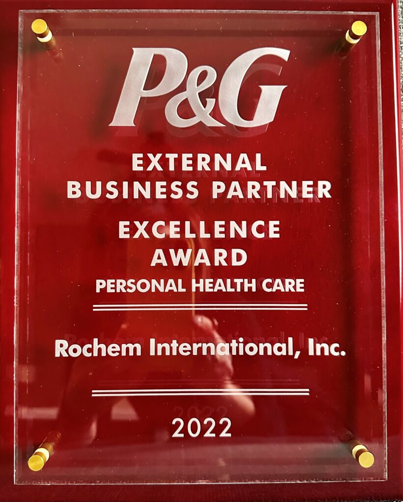 P&G "Supplier Excellence Award" - Rochem